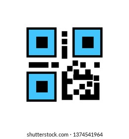 Qr Code Bar Code Icon Vector Stock Vector (Royalty Free) 1374432797 | Shutterstock