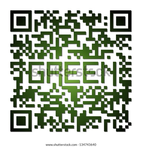 Qr Code Green Stock Vector (Royalty Free) 134743640 | Shutterstock