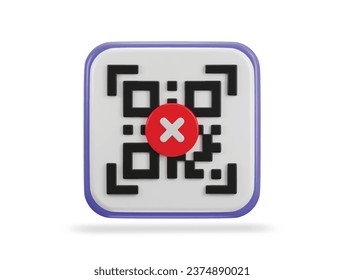 Qr Code Scanning Payment Error Qr Stock Vector (Royalty Free ...