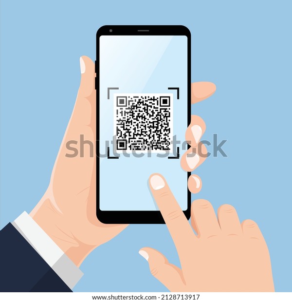 Qr Code Scanning Vector Illustration Concept Stock Vector (Royalty Free ...
