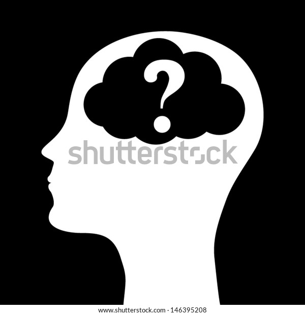 Question Mark Mind Man Vector: vector de stock (libre de regalías ...