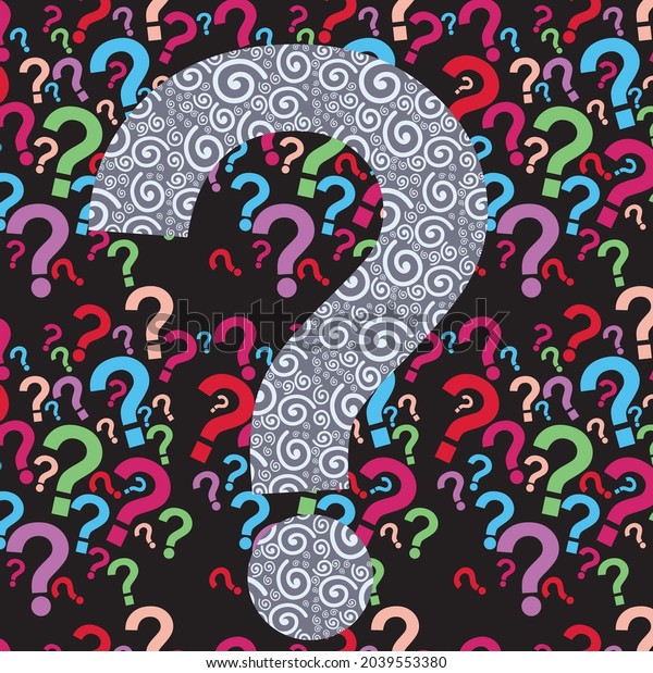 Question Mark Pattern Colored Pattern Textured Stock Vector (Royalty ...