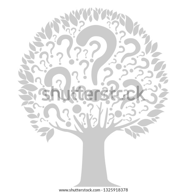 Question Mark Poster Tree Questions Isolated: เวกเตอร์สต็อก (ปลอดค่า ...