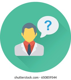 Question Colored Vector Icon Stock Vector (Royalty Free) 650859457 ...