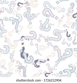Quiz Seamless Pattern Question Marks Doubt Stock Vector (Royalty Free ...