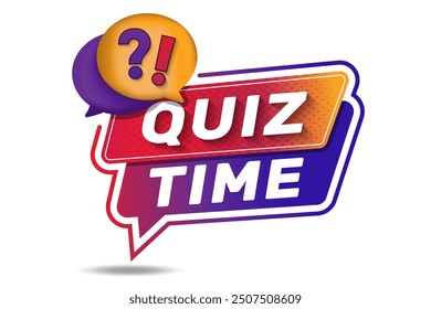 Quiz Time Logo Quiz Time Label Stok Vektör (Telifsiz) 2491284507 | Shutterstock