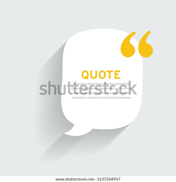 Quote Modern Design Element Creative Quote Stock Vector (Royalty Free ...