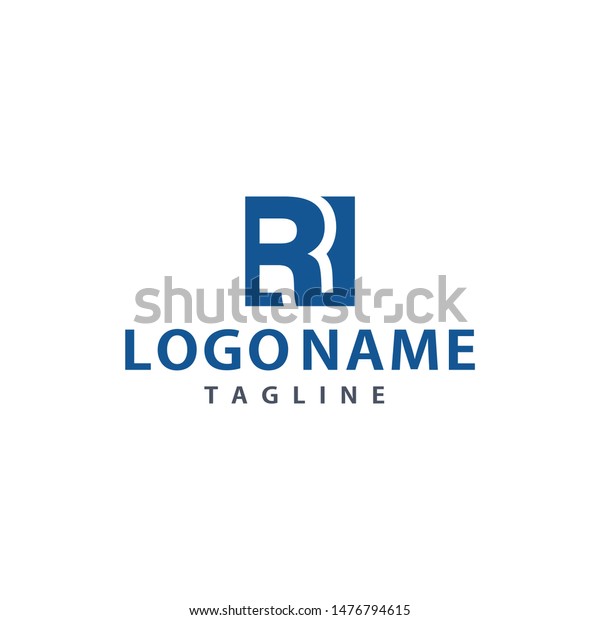 R Square Unique Logo Design Inspiration Stock Vector (Royalty Free ...