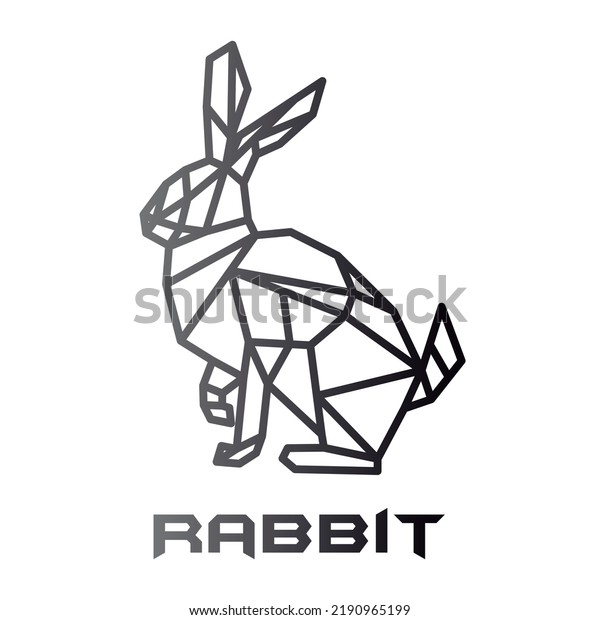 Rabbit Poly Art Vector Polygonal Lines Stock Vector (Royalty Free ...