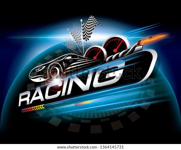 Racing Concept Vector Stock Vector (Royalty Free) 1364145731 | Shutterstock