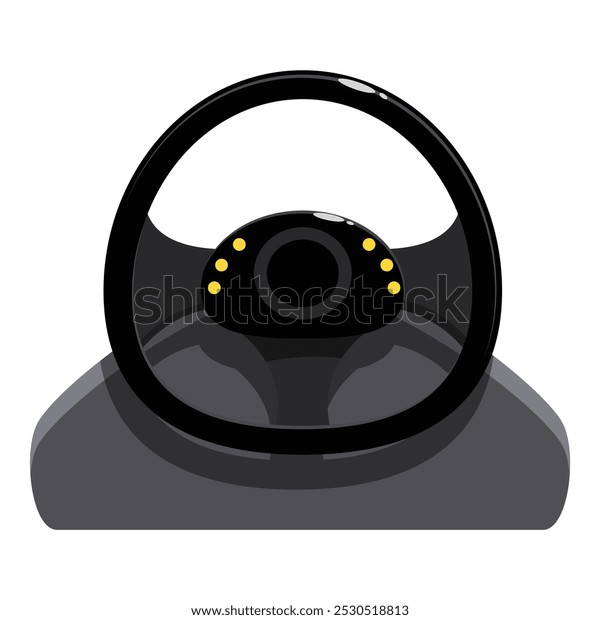 Racing Simulator Steering Wheel Force Feedback Stock Vector (Royalty ...