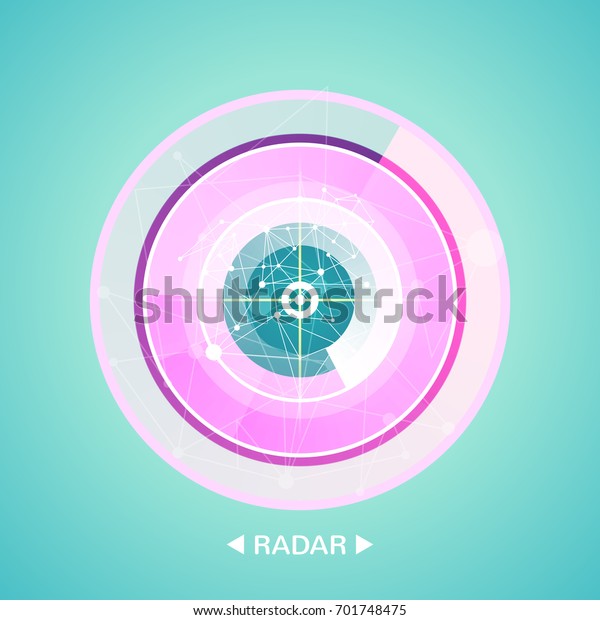 Radar Screen Targets Process Dynamic Illustration Stock Vector (Royalty ...