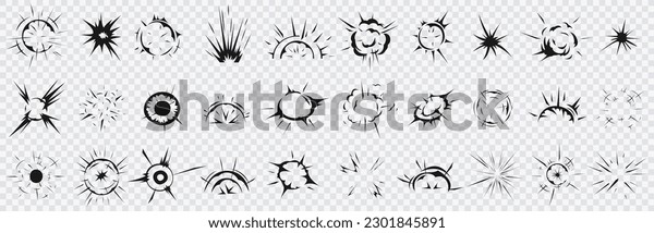 Radial Explosion Silhouette Exploding Bursts Round Stock Vector ...