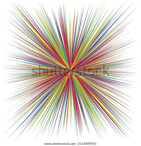 Radial Radiating Dynamic Rays Beams Lines Stock Vector (Royalty Free ...