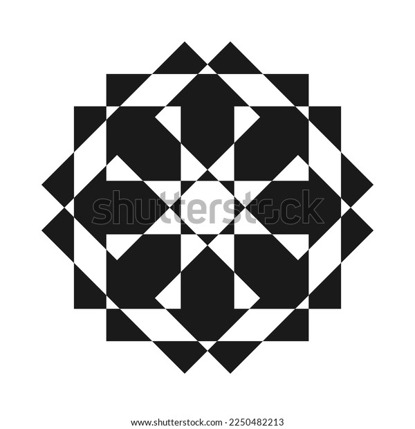 Radial Rectangle Shapes Negative Space Icon Stock Vector (Royalty Free ...