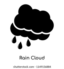 Rain Cloud Icon Vector Isolated On Stock Vector (Royalty Free ...