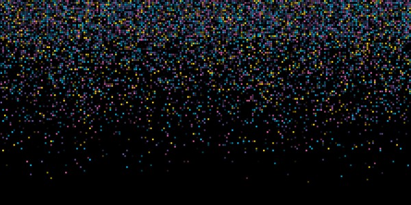 2+ Thousand Colorful Pixel Explosion On Black Background Royalty-Free ...