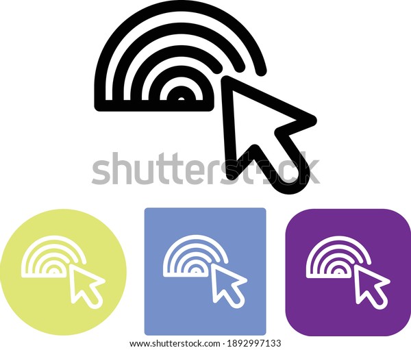 Rainbow Arrow Cursor Vector Icon Stock Vector (Royalty Free) 1892997133 ...