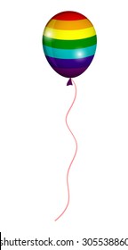 Rainbow Balloon Stock Vector (Royalty Free) 305538860 | Shutterstock
