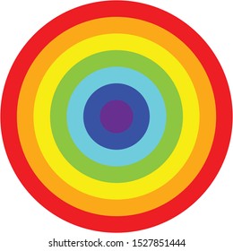 Rainbow Circle Vector White Background Color Stock Vector (Royalty Free ...