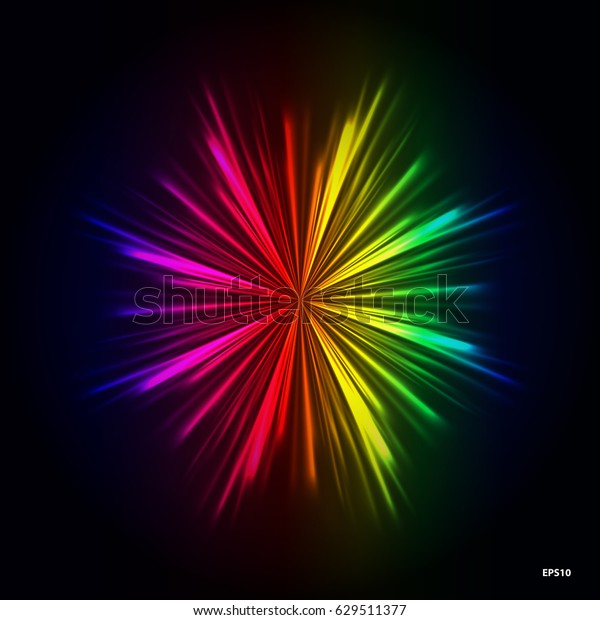 Rainbow Light Rays Background Vector Abstract Stock Vector (Royalty ...