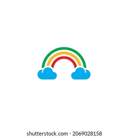Rainbow Logo Design Vector Illustration Stock Vector (Royalty Free ...