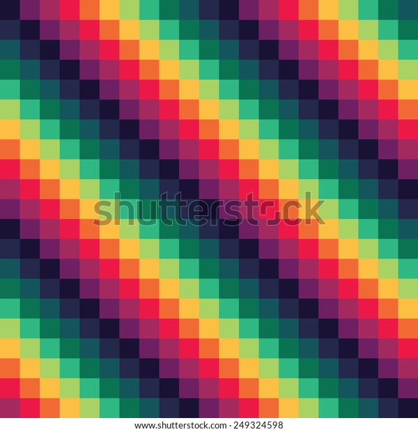 Rainbow Square Pattern Stock Vector (Royalty Free) 249324598 | Shutterstock