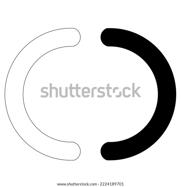 Random Shape Black White Half Round Stock Vector (Royalty Free ...