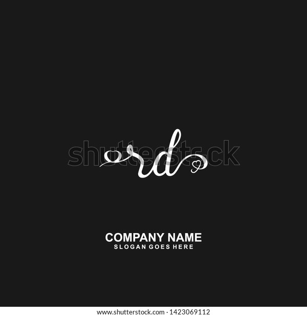 Rd Initial Handwriting Logo Vector Stock Vector (Royalty Free ...