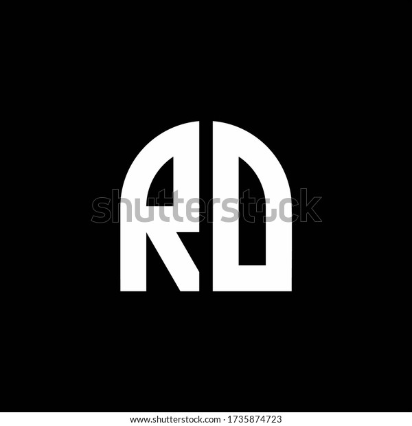Rd Monogram Logo Curve Shape Design Stock Vector (Royalty Free ...