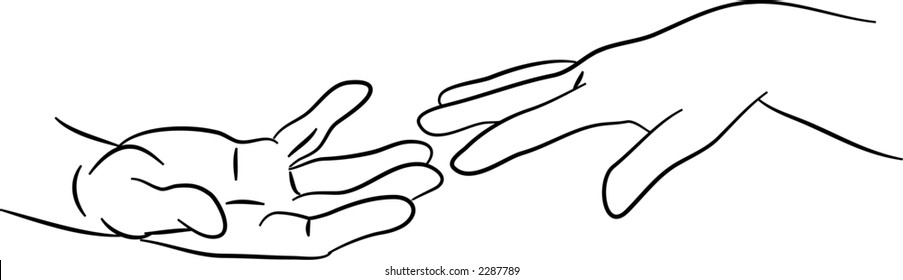 Hands Reaching Sketch Photos and Images | Shutterstock
