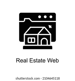 Real Estate Web Vector Solid Icons Stock Vector (Royalty Free ...