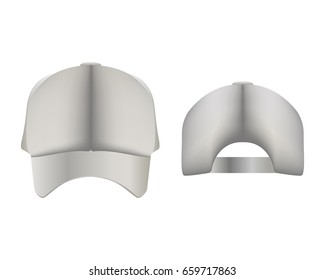Baseball Cap Front Back Side View Stock Vector (Royalty Free ...