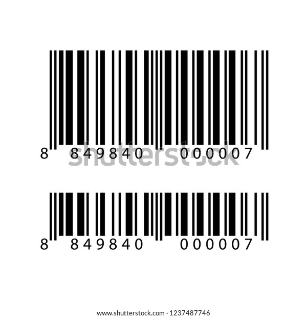 Realistic Barcode Bar Code Sale Data Stock Vector (Royalty Free ...
