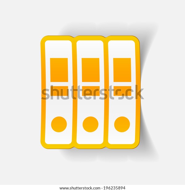 Realistic Design Element Folder Stock Vector (Royalty Free) 196235894 ...