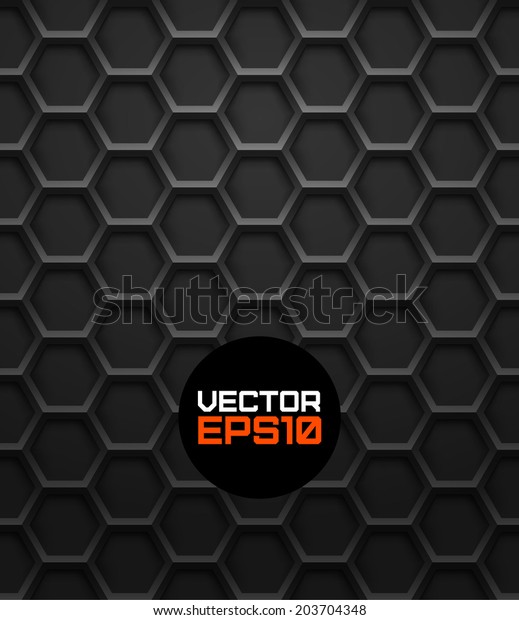 Realistic Hexagonal Grid Backgroundvector Illustration Seamless Stock ...