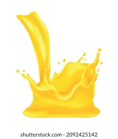 Realistic Juice Drop Splash Composition Isolated Stock Vector (Royalty ...