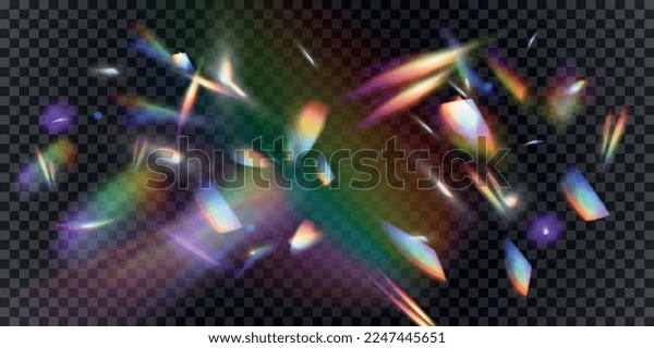 Realistic Rainbow Effects Set Blurred Flying Stock Vector (Royalty Free ...