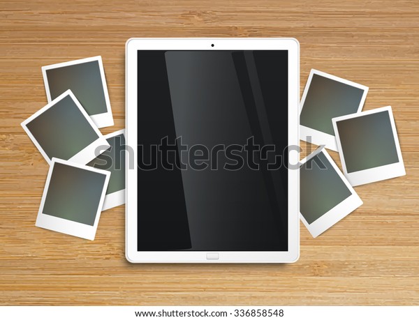 Realistic Tablets Picture Frames Vector Stock Vector (Royalty Free ...