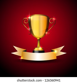 Realistic Vector Trophy Space Your Text Stock Vector (Royalty Free ...