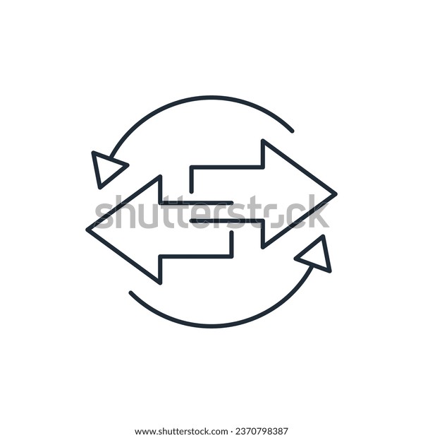 Rearrangement Restructuring Correction Actionsvector Linear Icon Stock ...