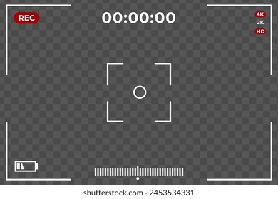 Camera Frame Viewfinder Transparent Background Stock Vector (Royalty ...