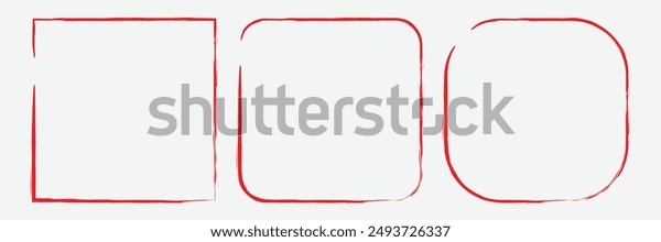 Rectangle Frame Line Square Shape Outline Stock Vector (Royalty Free ...