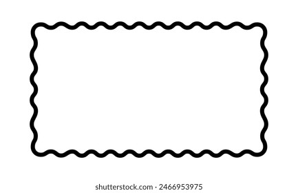 Set Rectangular Shapes Squiggly Borders Tags Stock Vector (Royalty Free ...