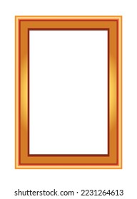 Rectangle Gold Frames Vector Illustration White Stock Vector (Royalty ...