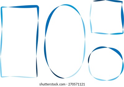 Rectangle Oval Circle Square Frame Stock Vector (Royalty Free ...