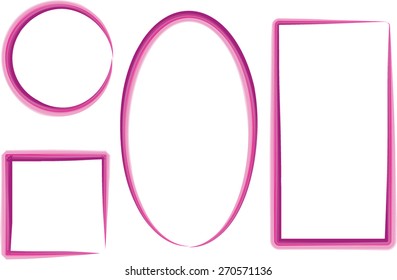 Rectangle Oval Circle Square Frame Stock Vector (Royalty Free ...