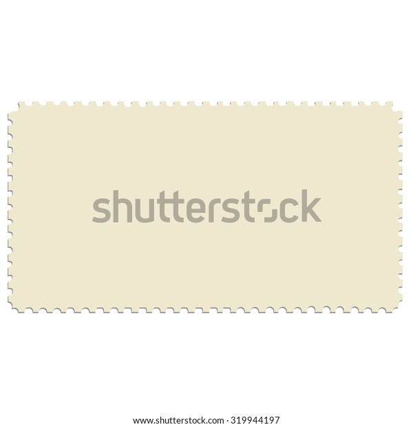 Rectangle Post Stamp Template Empty Postage Stock Vector (Royalty Free ...