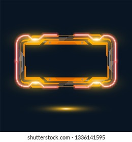 Rectangle Technology Vector Banner Stock Vector (Royalty Free ...