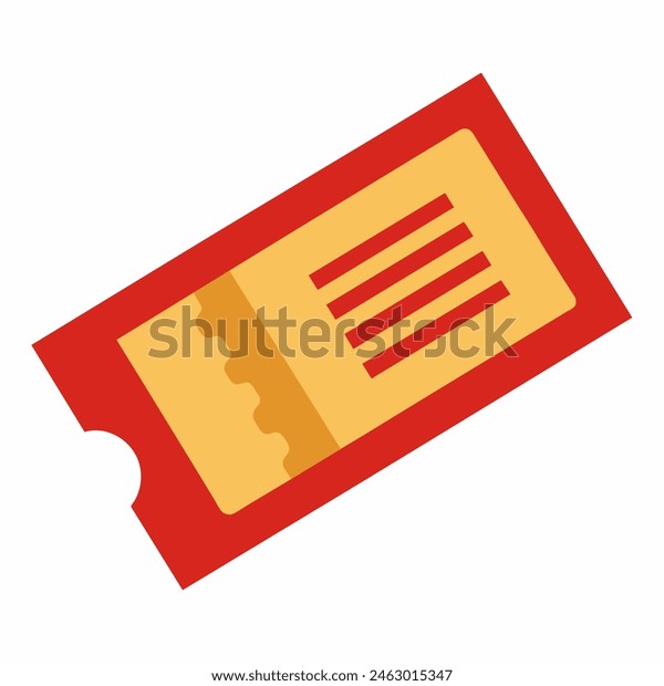 Rectangular Red Yellow Ticket Logo On Stock Vector (Royalty Free ...